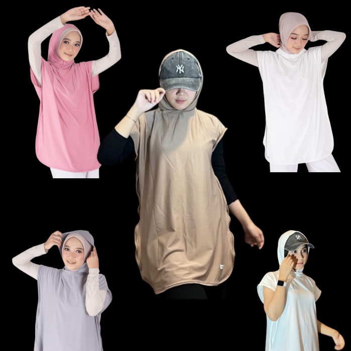 Jual [ROMPI HOODIE INSTAN] Hijab Instan Olahraga Wanita Kerudung Baju ...