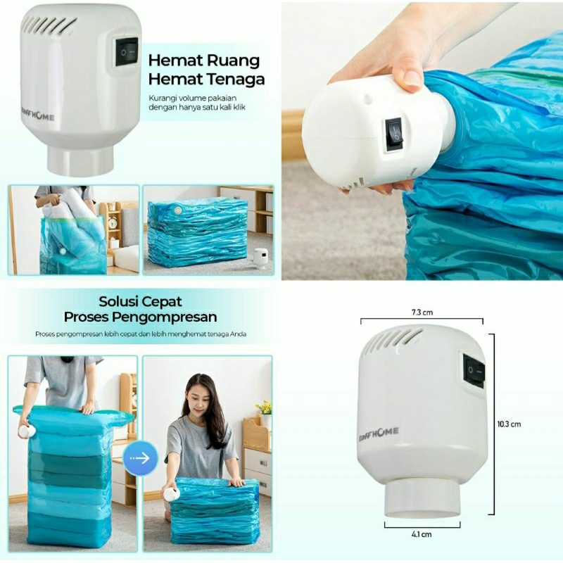 Jual Pompa Vacuum Elektrik Plastik Vacuum Baju Alat Vakum Pakaian Travel Bag | Shopee Indonesia