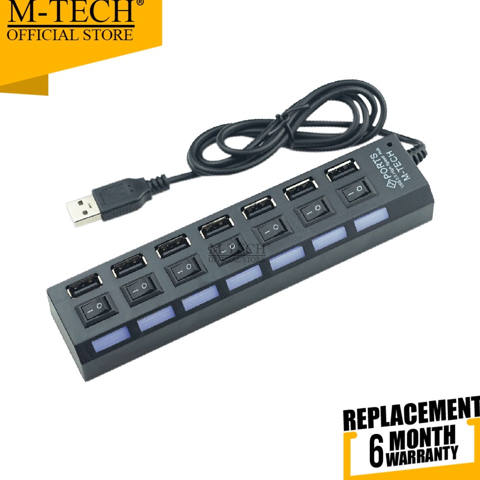 Jual Promo Usb 2 Hub Usb 7 Lubang Port 7 Switch | Shopee Indonesia