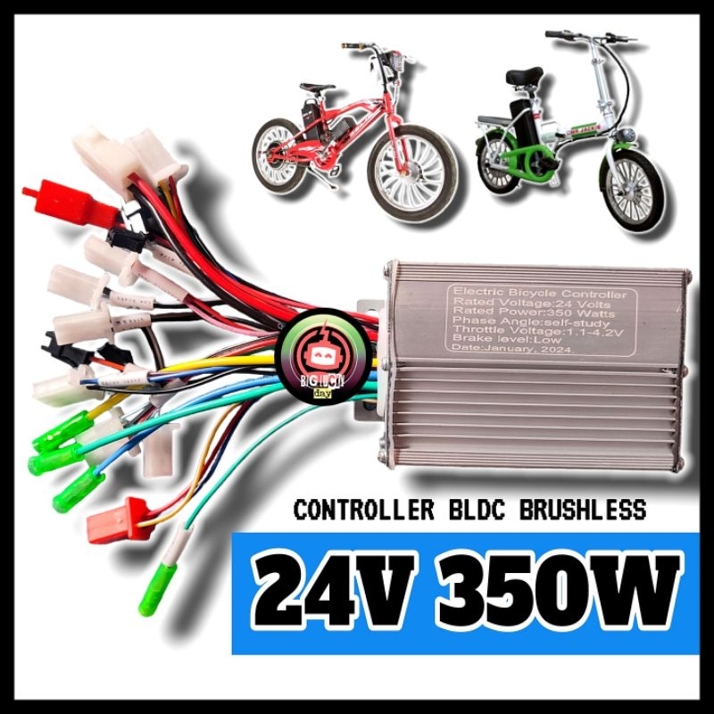 Jual CONTROLLER 24V 350W BLDC BRUSHLESS SEPEDA LISTRIK UNIVERSAL 3 ...