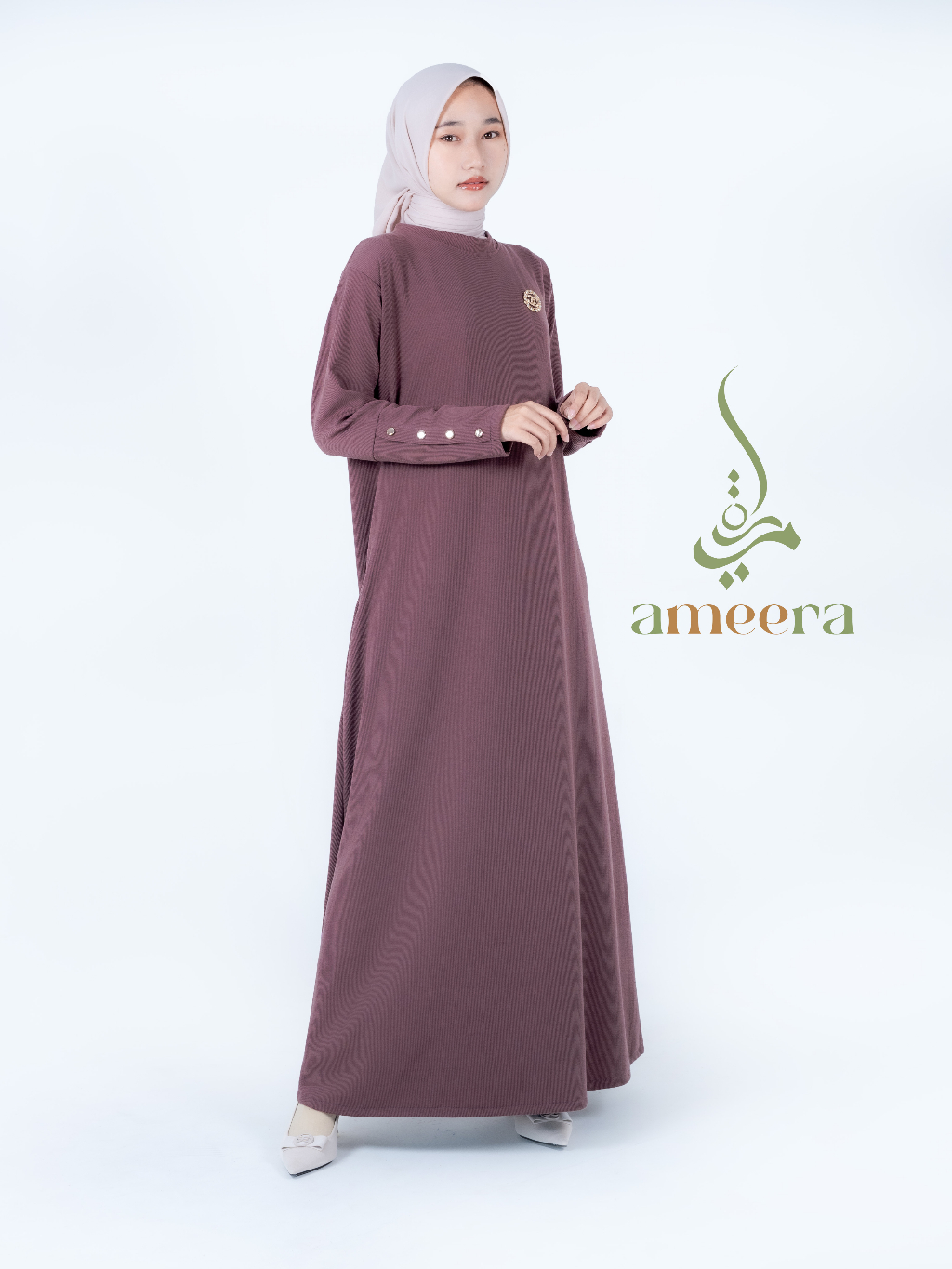 Jual Gamis Inara Batwing Bahan Knit Premium Kekinian Terbaru by Ameera | Shopee Indonesia