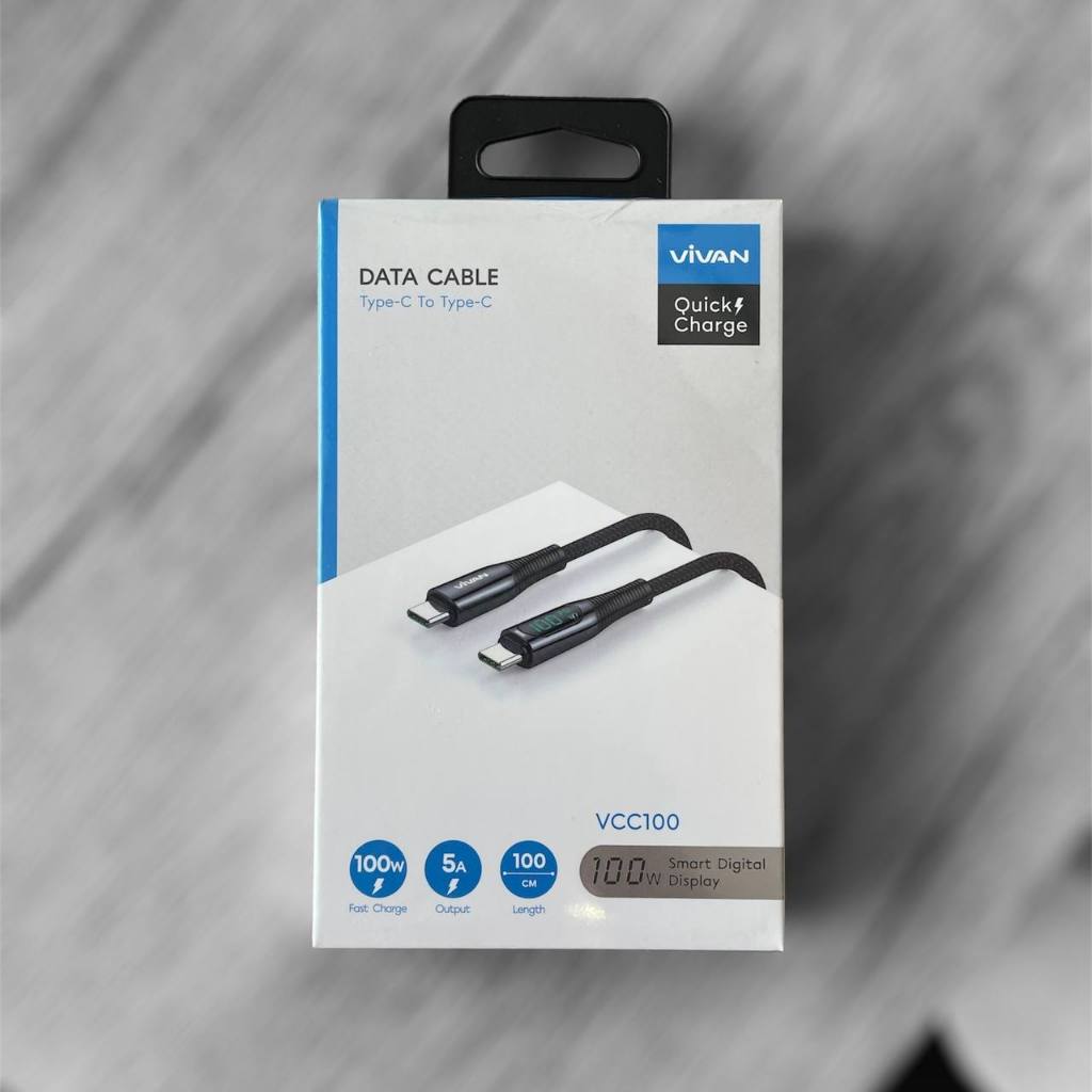 Jual DATA CABLE VIVAN TYPE C TO TYPE C VCC100 | Shopee Indonesia