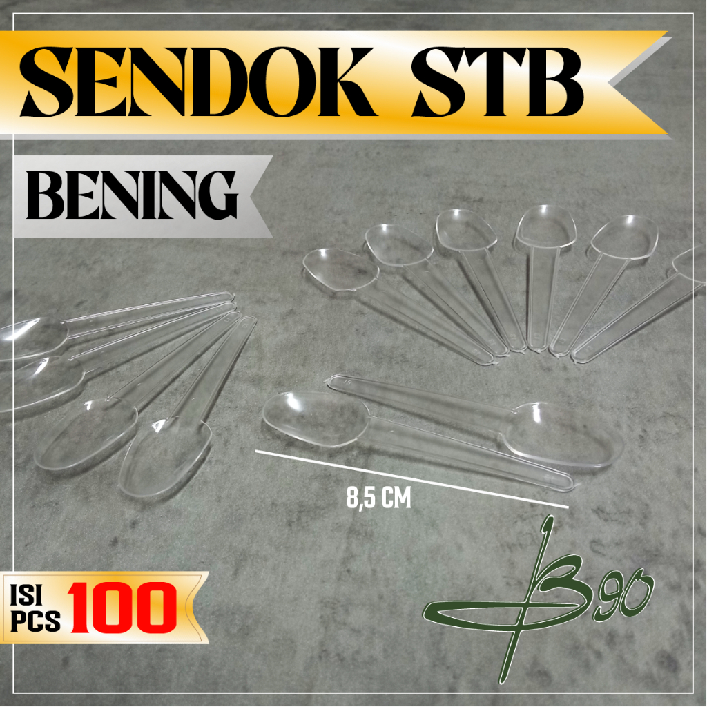 Jual Sendok plastik jelly bening kecil isi 100pcs / Sendok teh bening ...