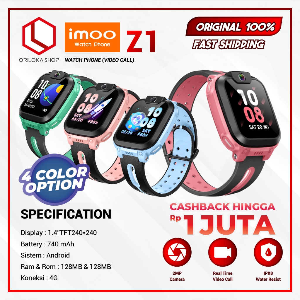 Jual IMOO Watch Z1 Smartwatch Jam Tangan Pintar Anak - Garansi Resmi ...