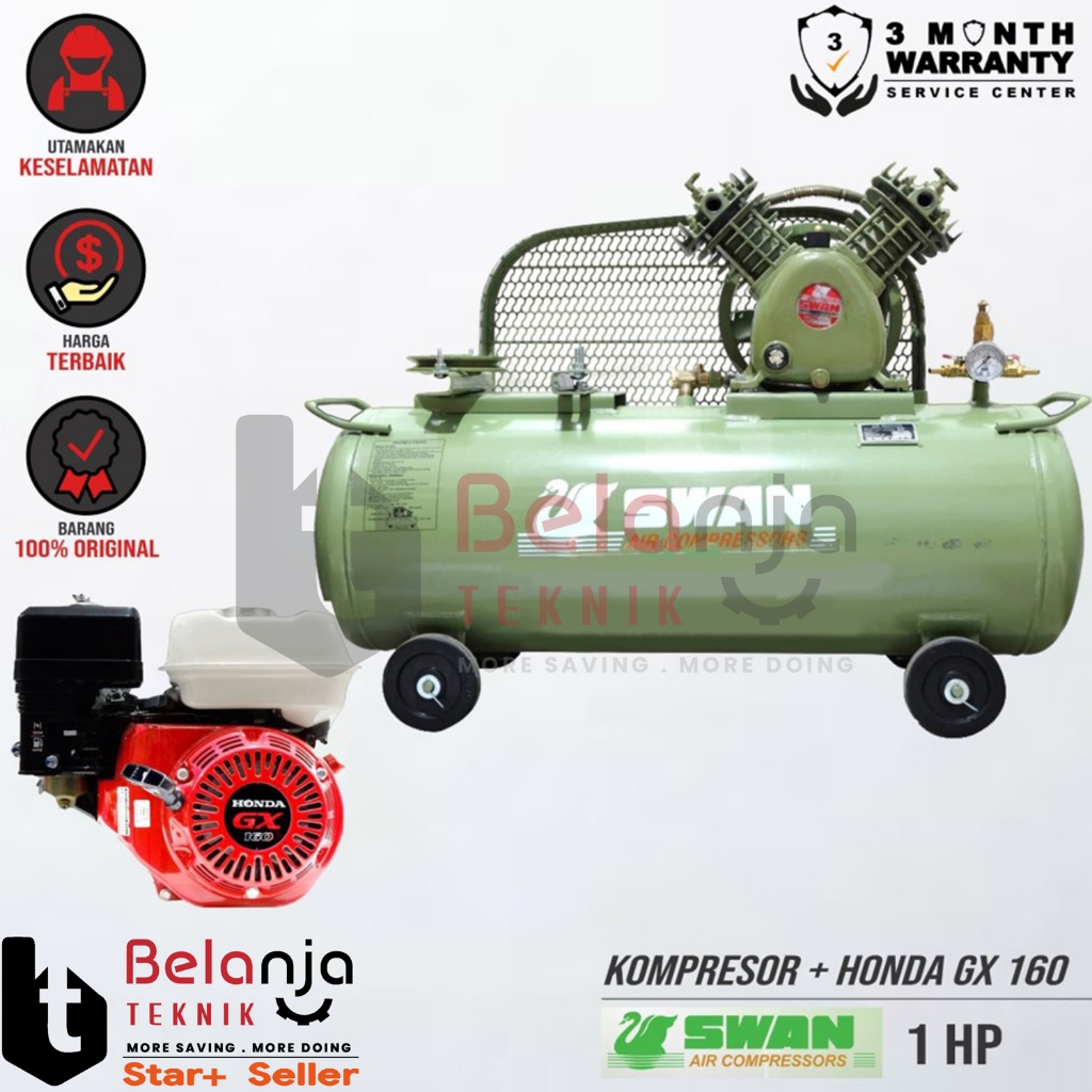 Jual Swan Mesin Kompresor Angin 1 Hp Honda Gx 160 5.5 Hp Thailand ...