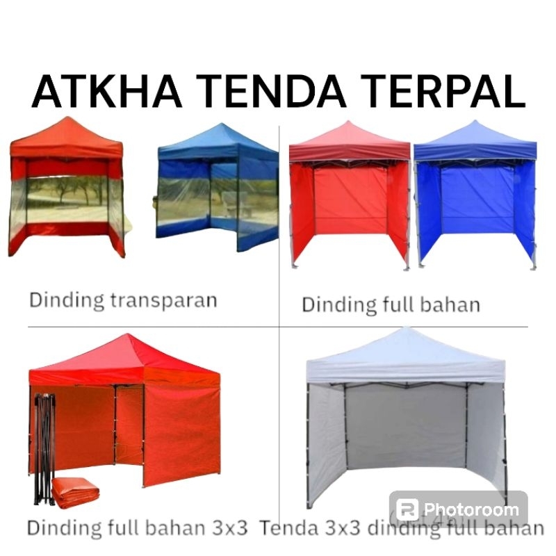 Jual TENDA LIPAT /TENDA STAND UKURAN 3X3 SUPER PREMIUM DINDING 3 SISI ...