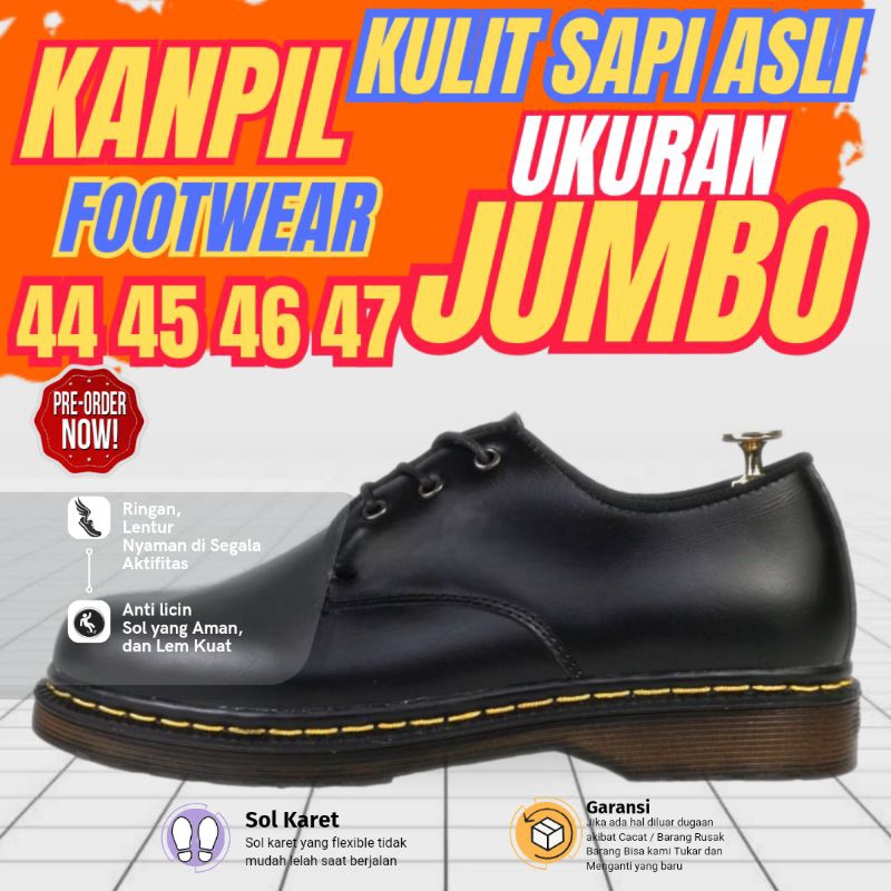Jual Sepatu Docmart Pria Ukuran Besar 44 45 46 47 Dr Martens Pantofel ...
