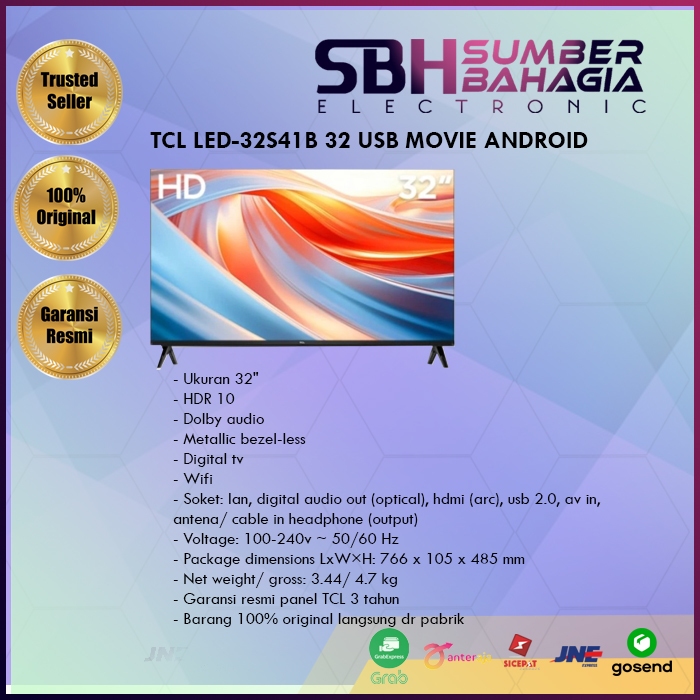 Jual TCL LED-32S41B 32 USB MOVIE ANDROID (NEW) (KHUSUS BANDUNG ...