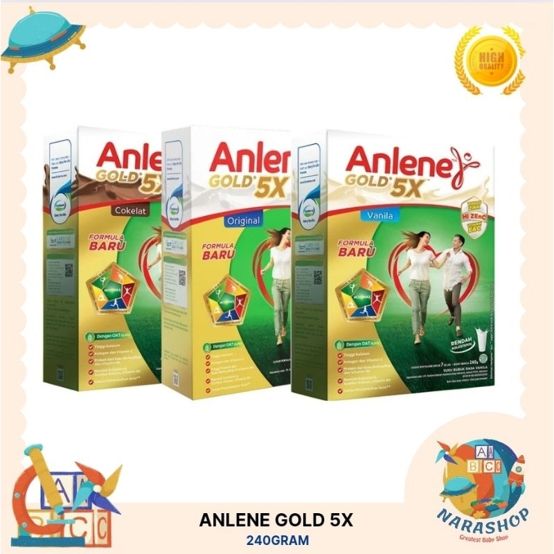 Jual Anlene Gold 5X Kemasan 240/600/850 Gr Rasa Cokelat/Vanila/Original ...