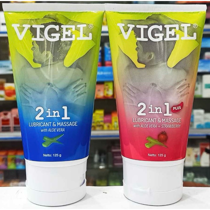 Jual Vigel 2in1 lubricant & massage with aloe vera , with aloe vera ...