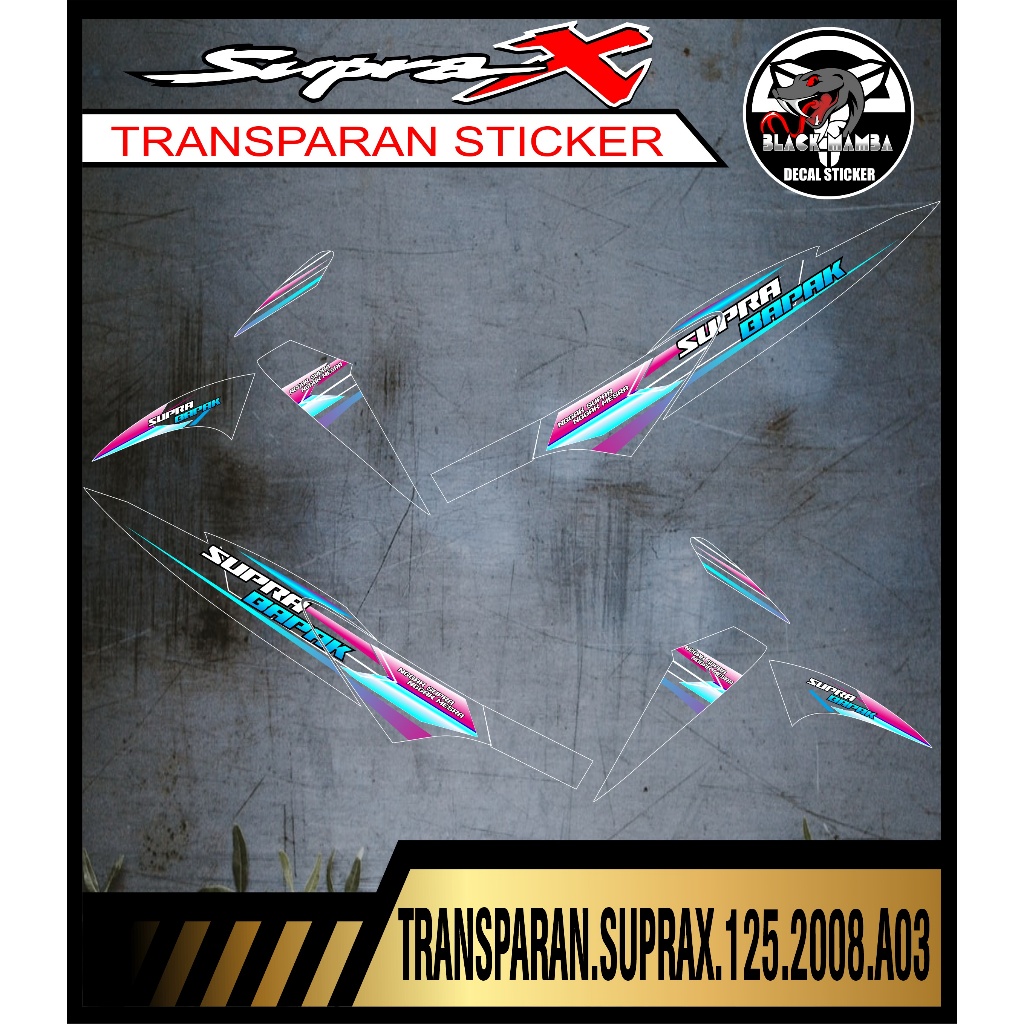 Jual STRIPING TRANSPARAN SUPRA X 125 2008 STIKER TRANSPARAN SUPRA X 125 ...