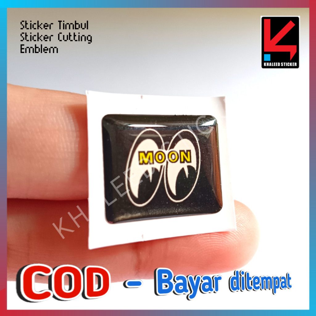 Jual Emblem spidometer logo MOONEYES HITAM stiker motor timbul ...
