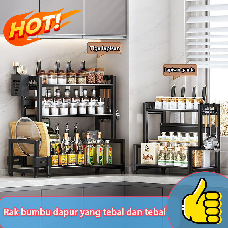 Jual Rak Bumbu Dapur Stainless Steel Rak Bumbu Rak Dapur Serbaguna Rak ...