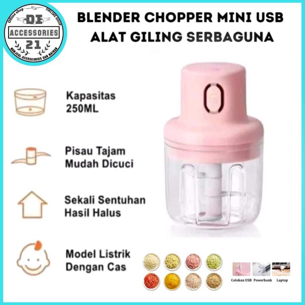 Jual KODE N83U BLENDER PORTABLE MINI USB Chopper Elektrik Tanpa Kabel ...