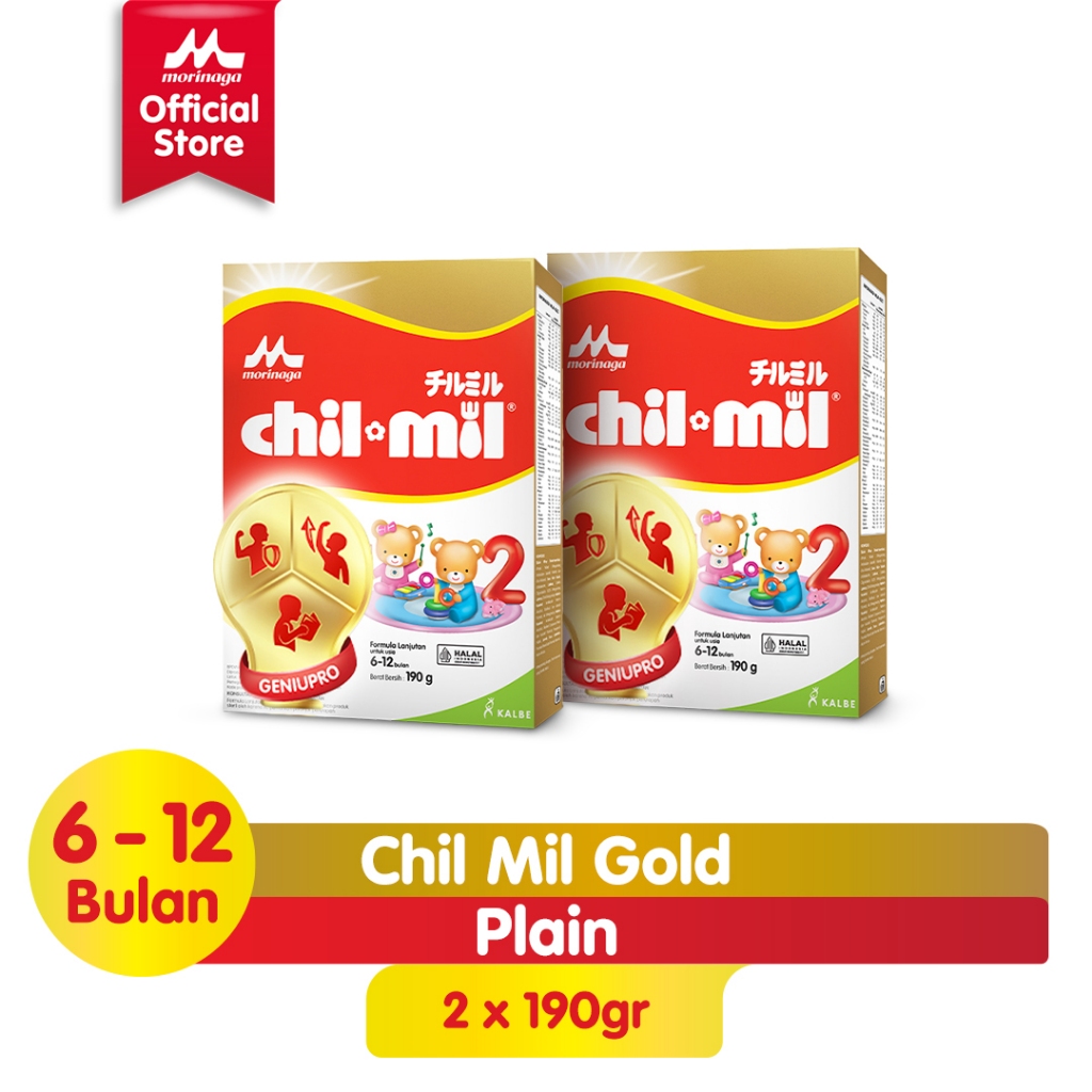 Jual Paket 2 pcs Morinaga Chil Mil Gold Geniupro Formula Bayi 6-12 ...