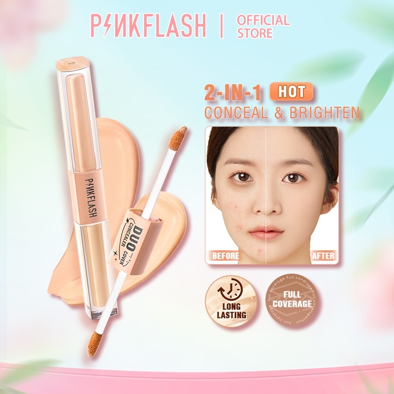 Jual Pinkflash Doublefix 2 In 1 Dual Shade Concealer Full Coverage