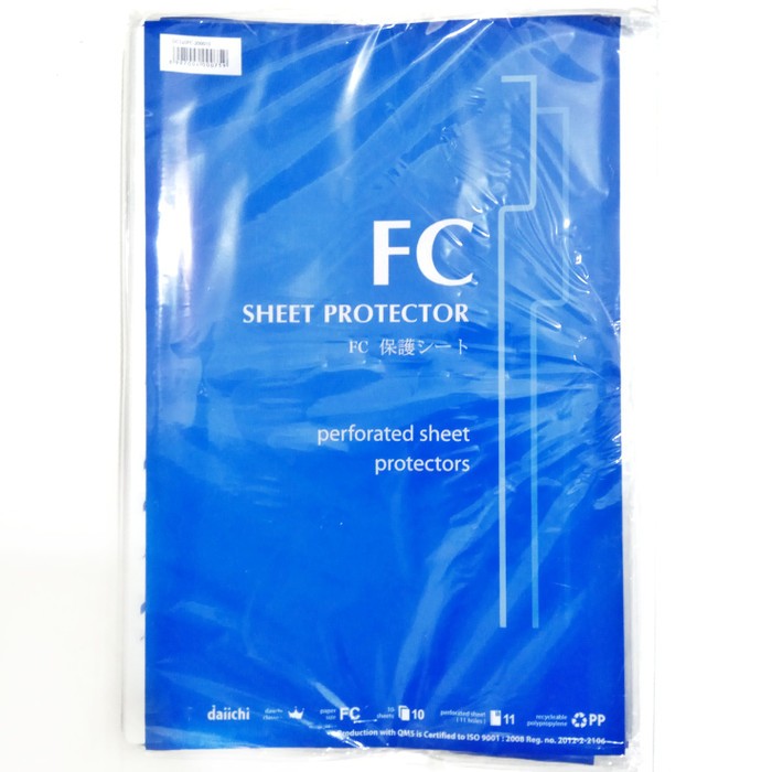 Jual PP POCKET FOLIO DAIICHI / Sheet Protector DAIICHI F4 ( Isi 50 ...