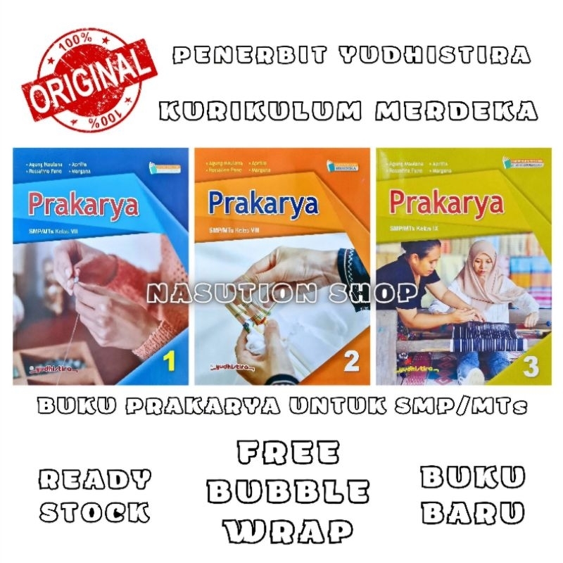 Jual Buku Prakarya Kelas 1 2 3 / 7 8 9 SMP/MTs Yudhistira Kurikulum Merdeka ( KURMER ) Original ...