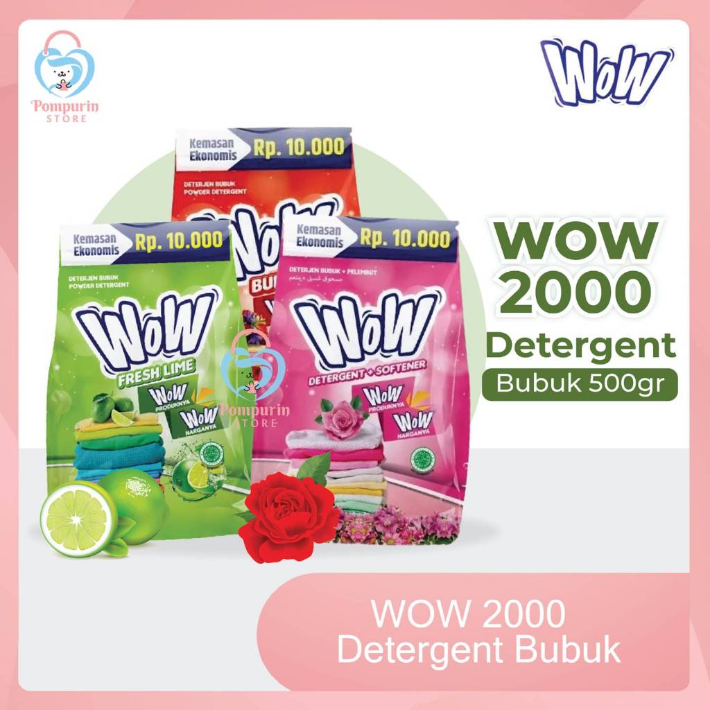 Jual WOW 2000 Detergent Bubuk 500gr - Sejuta Bunga / Freshlime ...