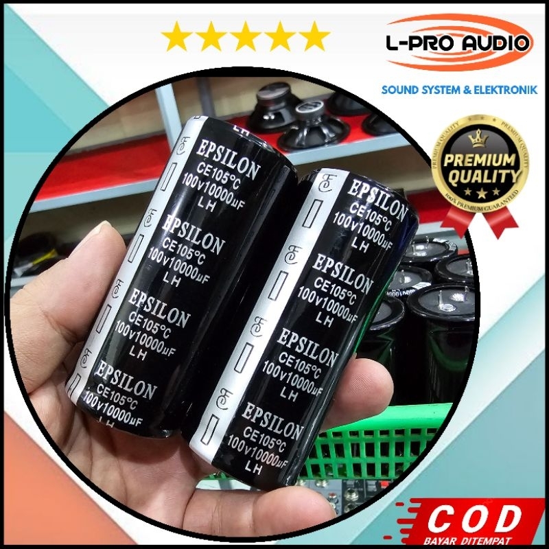 Jual Elco EPSILON 10.000uf 100v LH ORIGINAL ASLI terdapat logo EPSILON ...