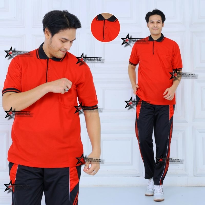 Jual Baju Olahraga Pria 1 set / Setelan Baju Olahraga Senam Lengan ...