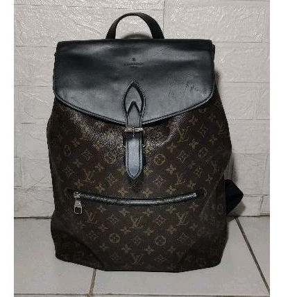 Jual Tas Ransel Wanita LV Second Original Bahan Full Kulit | Shopee ...