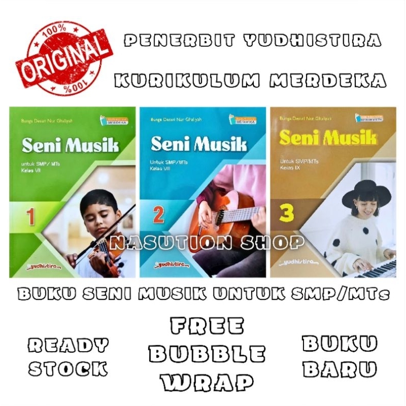 Jual Buku Seni Musik Kelas 1 2 3 / 7 8 9 SMP/MTs Yudhistira Kurikulum Merdeka ( KURMER ...