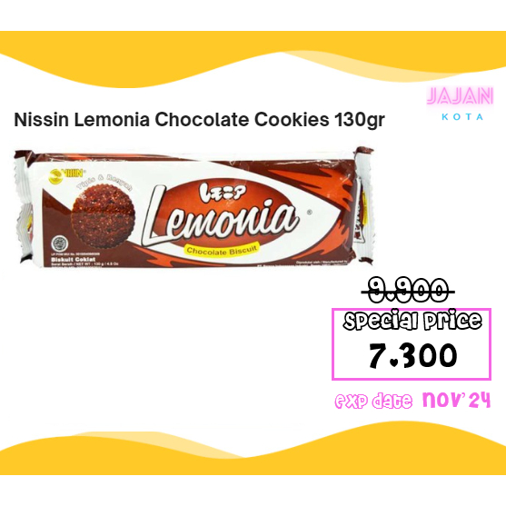 Jual Nissin Lemonia Chocolate Cookies 130gr | Shopee Indonesia