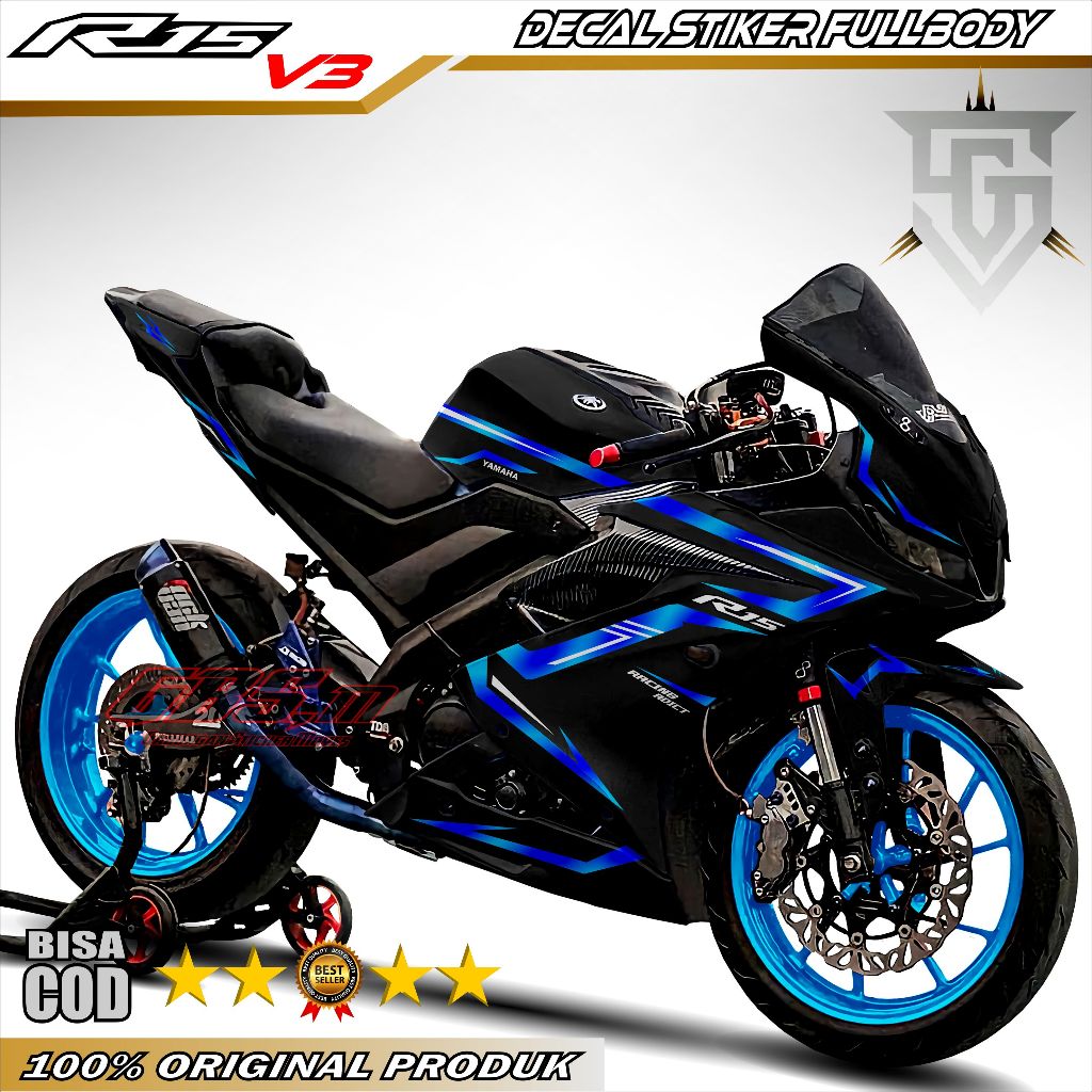 Jual Decal R15 V3 Stiker Motor R15 V3 Fullbody Sticker Yamaha R15 V3 ...