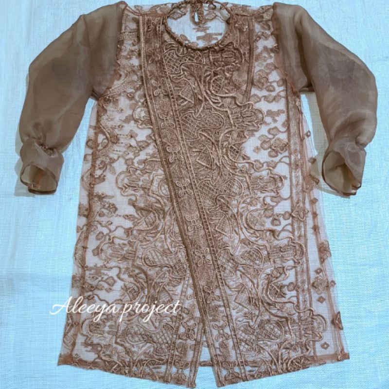 Jual Zize Outer Brukat Etnik Organza / Tunik Brukat / Baju hari raya ...