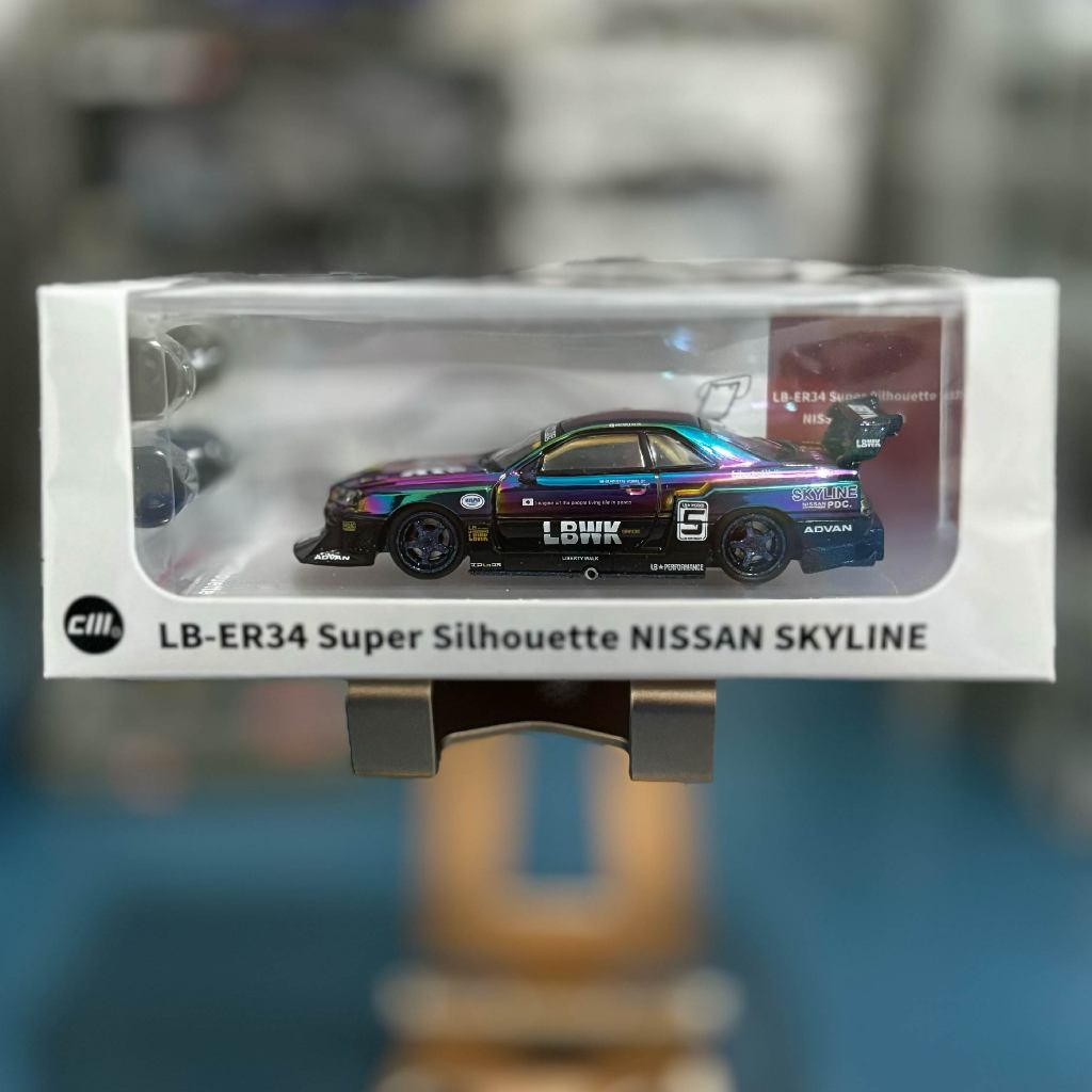 Jual CM Model 1/64 LB-ER34 Super Silhouette NISSAN SKYLINE LBWK ...