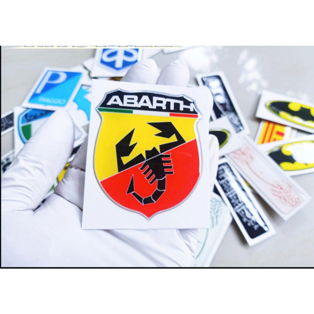 Jual Stiker timbul Abarth logo-Sticker Motor Mobil Timbul Exclusive 3D ...