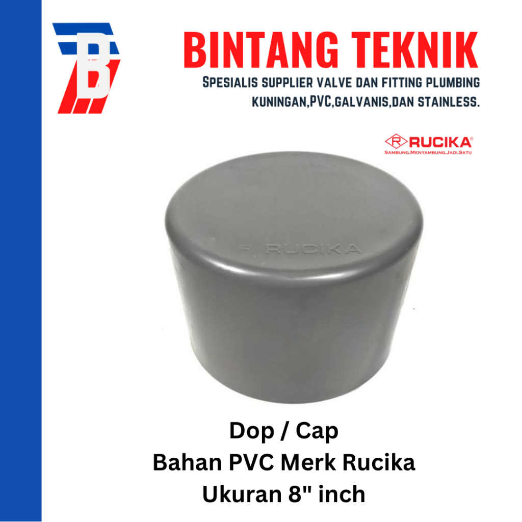 Jual Dop / Cap PVC Rucika 8" inch AW (Tebal) | Shopee Indonesia