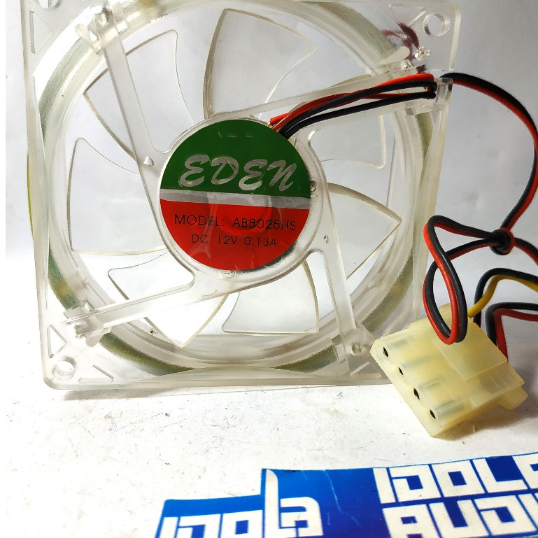 Jual FAN DC 12 Volt 8x8 Transparan + Lampu LED Kabel Socket | Shopee ...