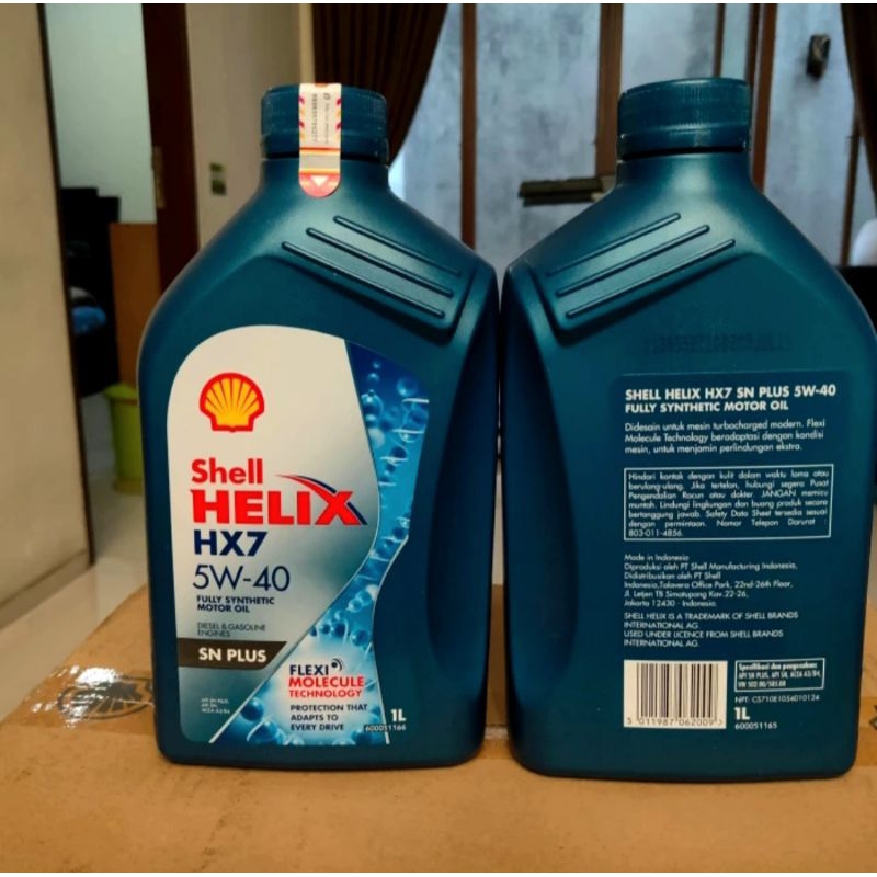 Jual OLI SHELL HELIX HX7 PLUS 5W-40 KEMASAN 1LITER | Shopee Indonesia
