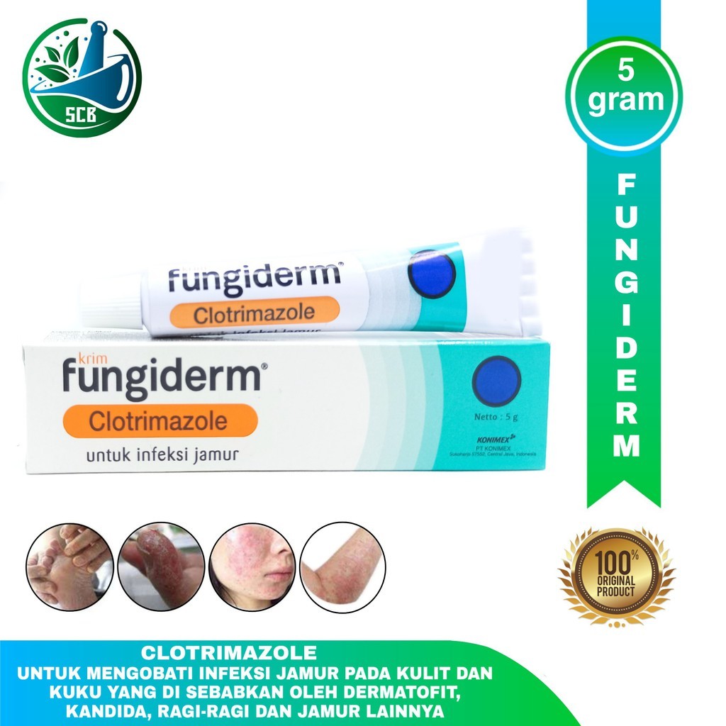 Jual Fungiderm Clotrimazole Krim Obat Salep Infeksi Jamur 5g | Shopee ...