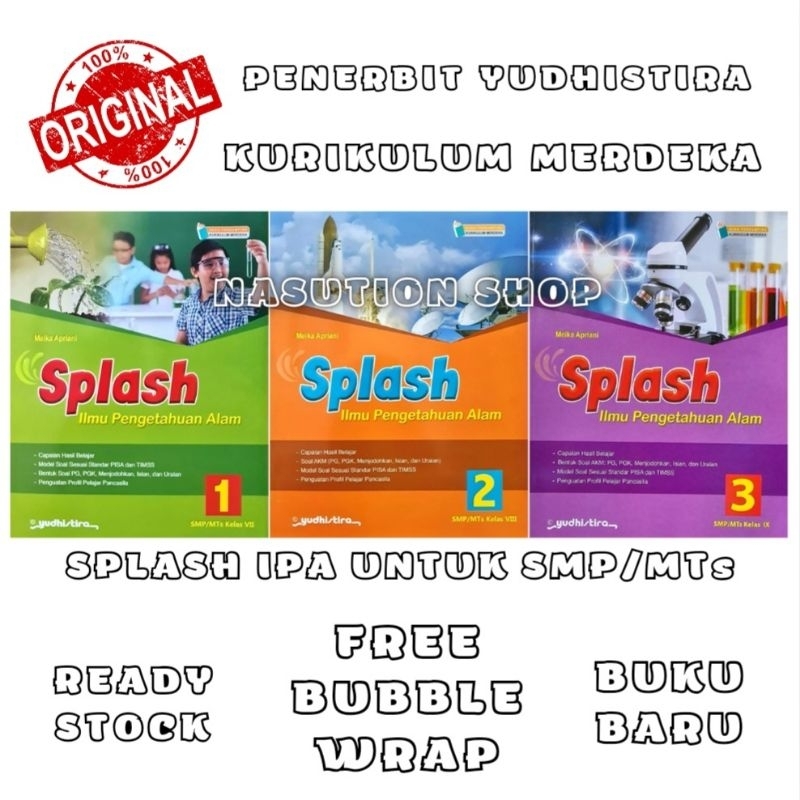Jual Buku Splash IPA Kelas 1 2 3 / 7 8 9 SMP/MTs Yudhistira Kurikulum ...