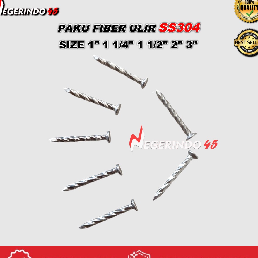 Jual Limit Paku fiber kapal ss34 1 1 1 2 3 paku ulir stainless ss 34 ...