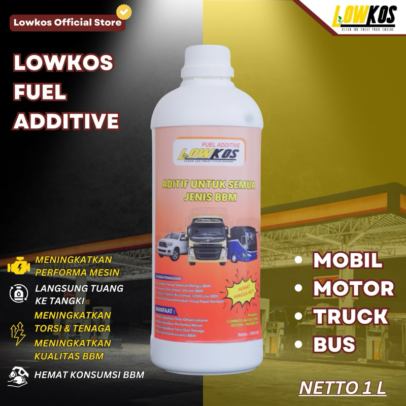 Jual Fuel Additive Bensin dan Solar Lowkos Penghemat BBM 1 Liter ...