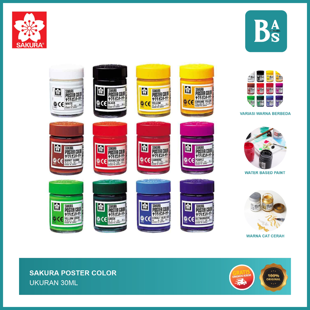 Jual Sakura - Cat Lukis Poster Color 30ml - Bali Artemedia | Shopee ...