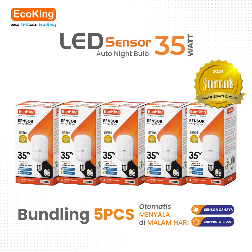 Jual EcoKing Lampu Bohlam Led Rumah Sensor Cahaya Otomatis Light Bulb ...