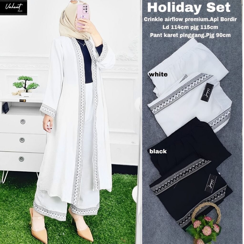 Jual Promo!!! Holiday Set Setelan wanita Kekinian Korean Style Hijab ...
