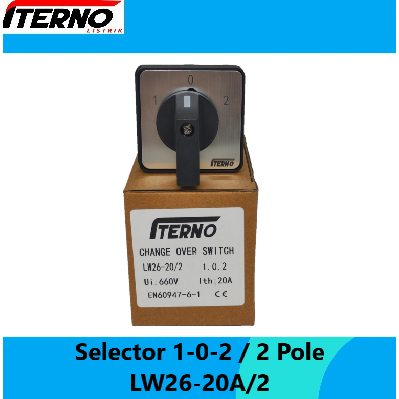 Jual Selector 102 1-0-2 2Pole Rotary Switch LW26-20A/2 Iterno | Shopee ...