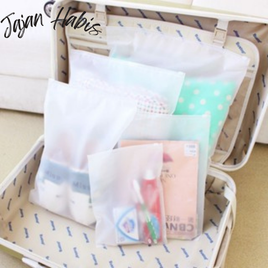 Jual JABIS Ziplock Karakter Travel Pouch Serbaguna Polos Zipper Motif ...