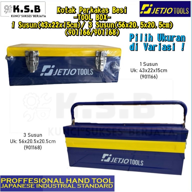 Jual Kotak Perkakas Besi / Tool Box Besi 1 susun (43x22x15cm) dan 3 ...
