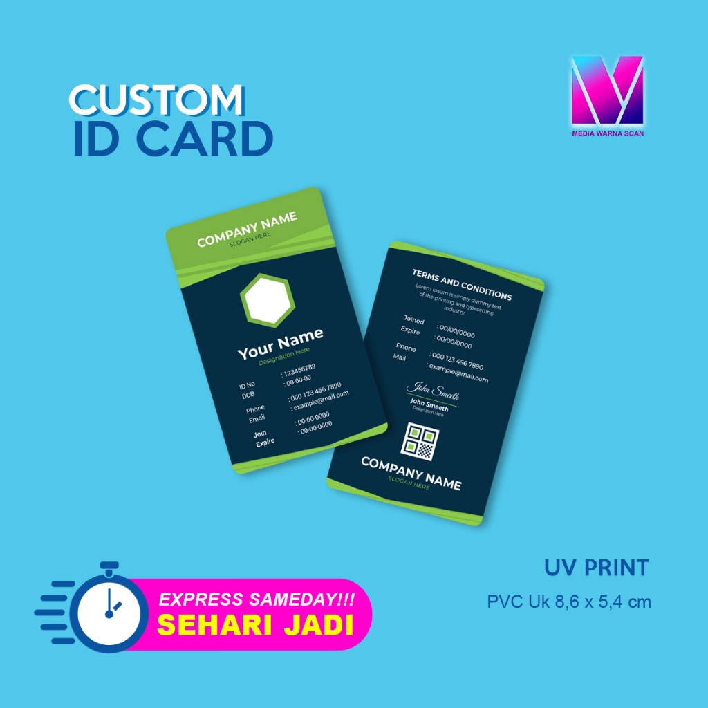 Jual CUSTOM Cetak ID Card / UV PRINT / ID Card Karyawan dll | Shopee ...