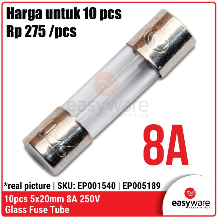 Jual 10pcs Fuse Tube Kaca 5x20mm 250V Glass Fuse Tube 0.5A 1A 2A 3A 4A ...