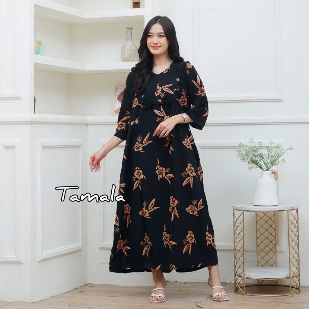 Jual Daster Ruffle Sekdress Maura Rayon Busui Premium Grade A Lengan 3/ ...