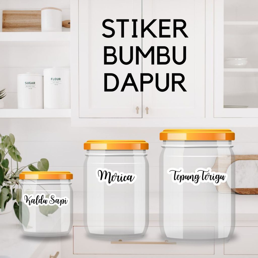Jual Stiker Bumbu Dapur Toples Bumbu Dapur Anti Air Waterproof | Shopee ...