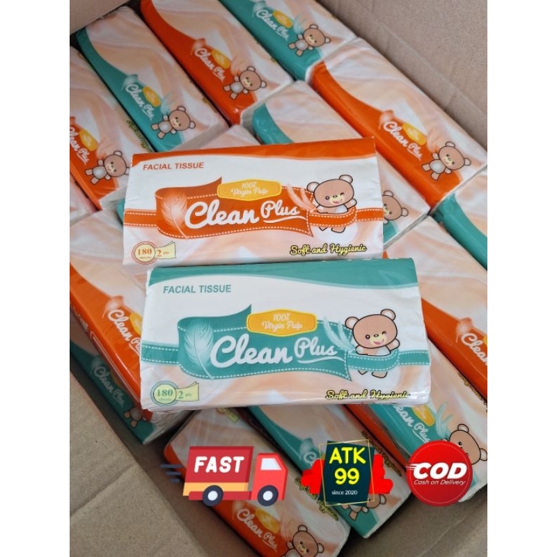 Jual FACIAL TISSUE Clean Plus 180 Sheet/Tissue wajah/Tisu Soft | Shopee ...